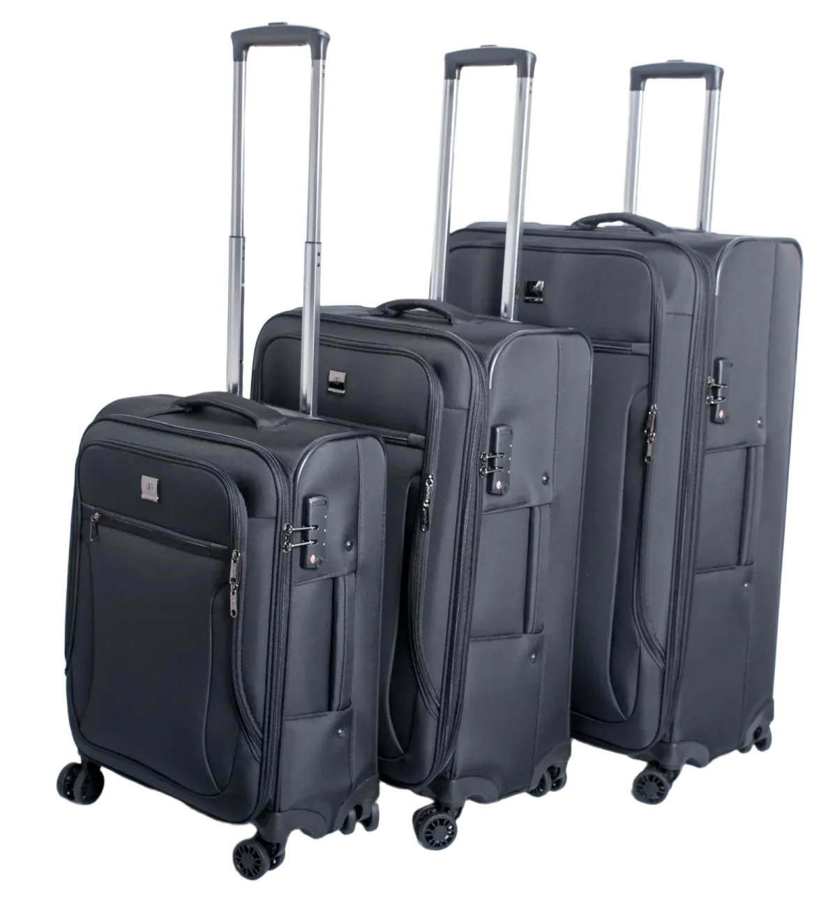 BON GOUT LAS VEGAS SÆT KABINE - MELLEM - STOR BLACK - KUFFERTSÆT - Kuffertthomsen.dk